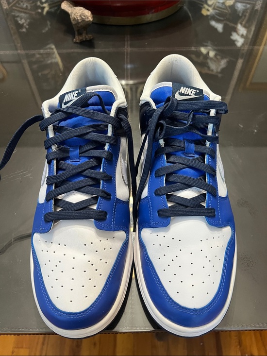 Nike | Shoes | Nike Dunks White Blue Lowtop Sneakers Mens Size 3 ...